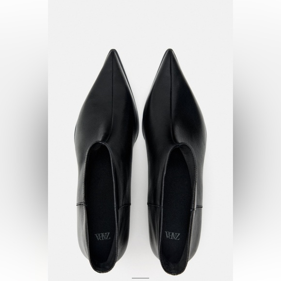 Zara | Shoes | Zara 0 Leather Kitten Heel Ankle Boots | Poshmark